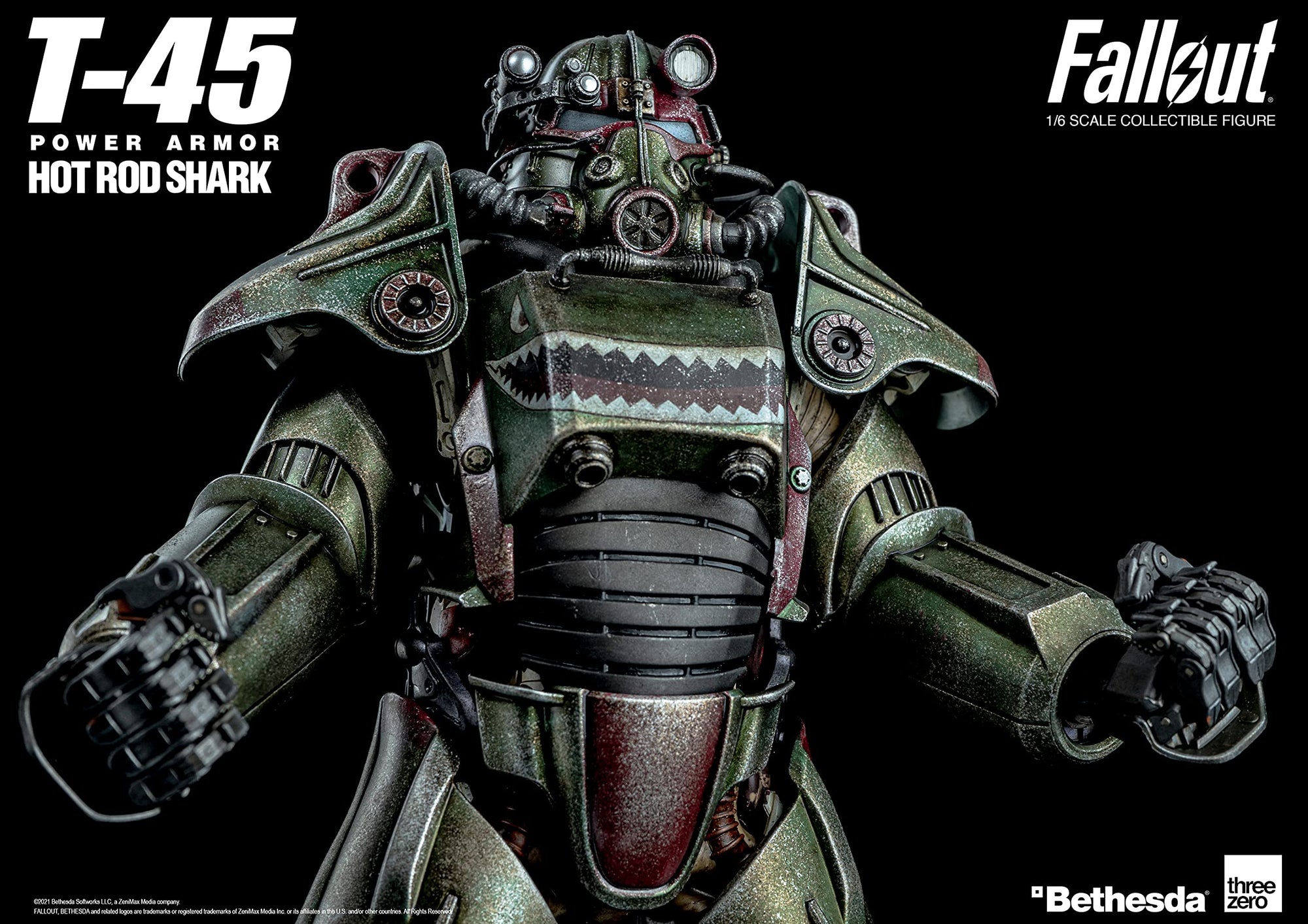 Fallout T-45 Power Armor Hot Rod Shark 1/6 Scale Figure